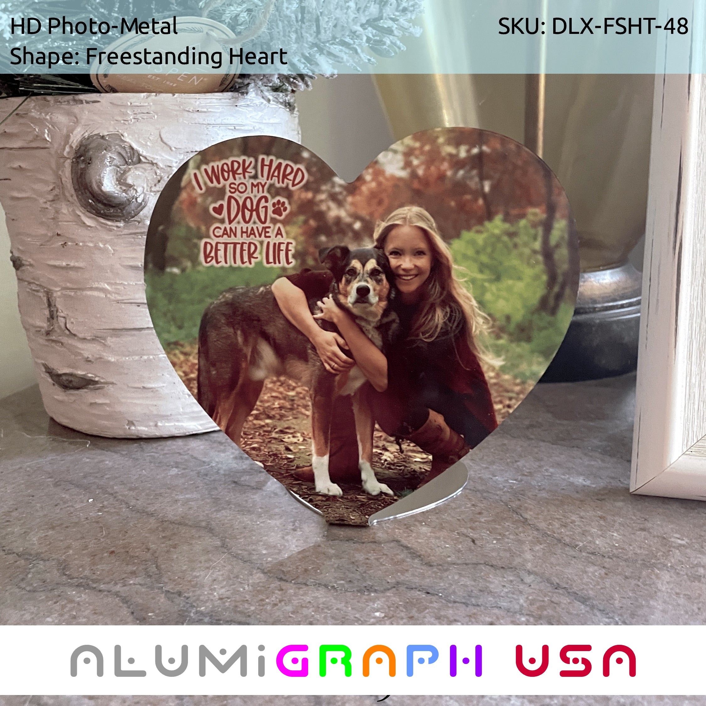 Freestanding Heart Shape Photo-Metal – AlumiGraph USA